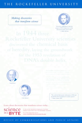 "SCIENCE IN A BYTE" by The Rockefeller University