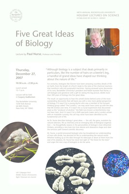 "MIRSKY HOLIDAY LECTURES ON SCIENCE 2007" by The Rockefeller University