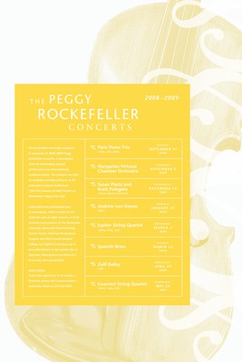 "PEGGY ROCKEFELLER CONCERT 2008-2009" by The Rockefeller University