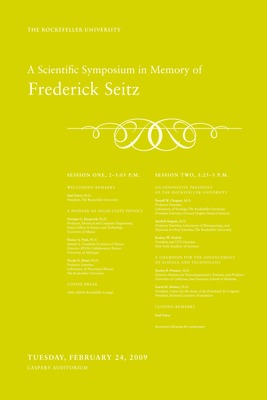 "IN MEMORY OF fREDERICK SEITZ" by The Rockefeller University