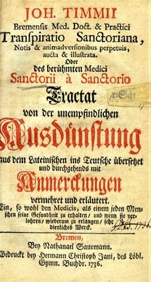 "Sanctorius, Sanctorio, Timmius, Johannes" by The Rockefeller University